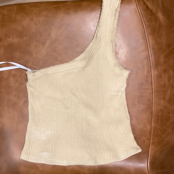 Urban Outfitters | Tops | Tan One Shoulder Top | Poshmark